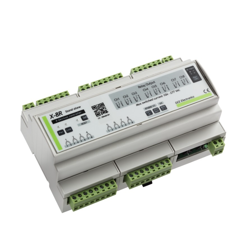 X8R - Extension 8 relays 10A stand-alone or IPX800 | GCE Electronics